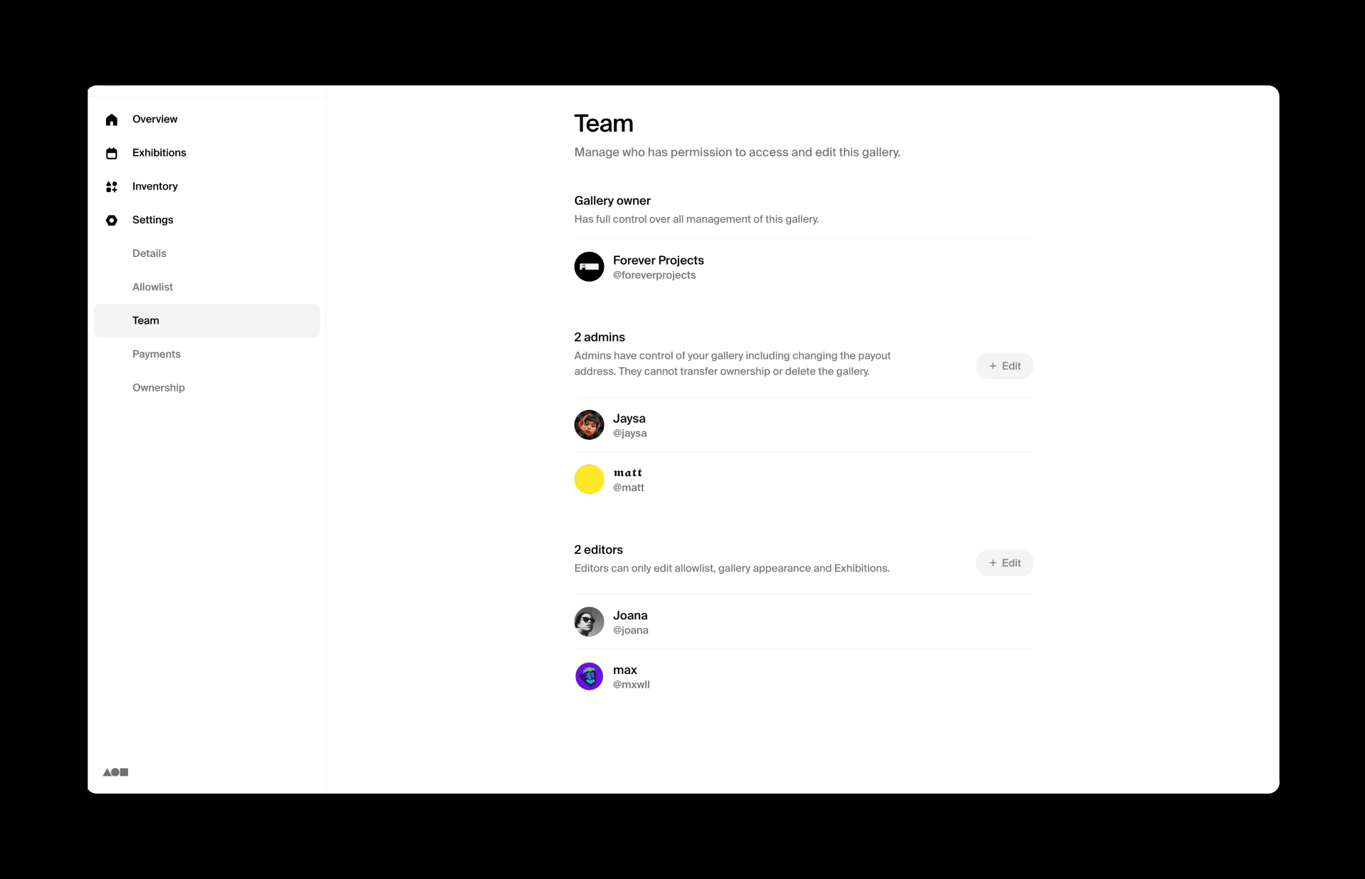 Using Your Gallery Dashboard Foundation